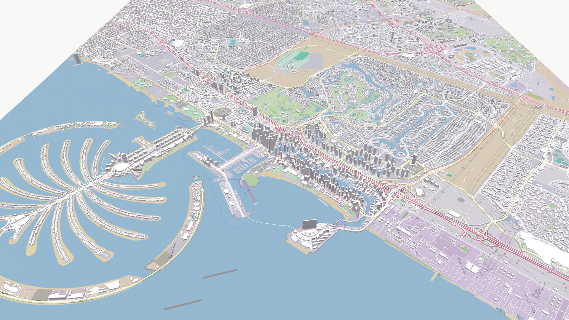 Cityscape Dubai UAE - 3D Model by clickshop3d