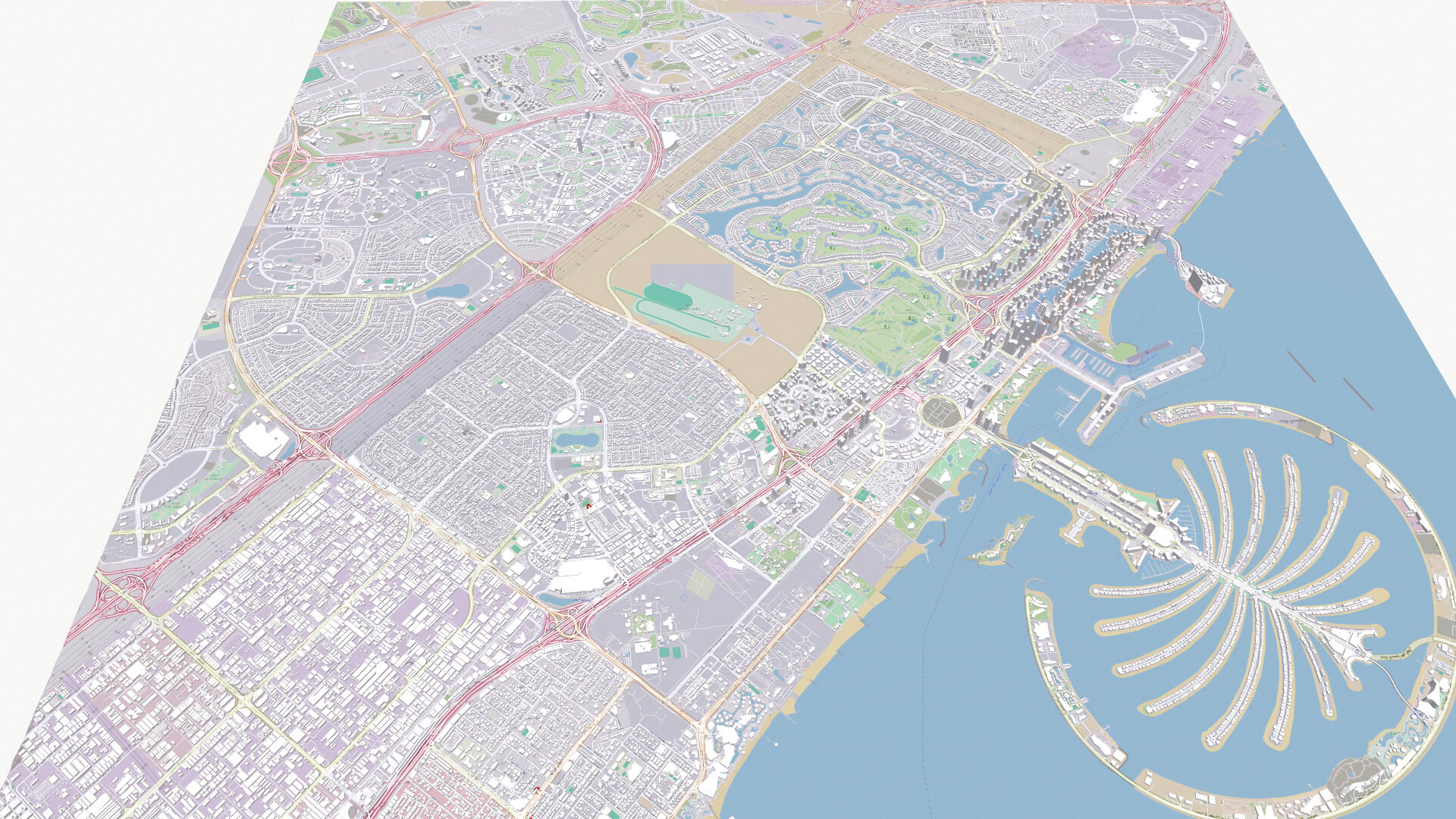 Cityscape Dubai UAE - 3D Model by clickshop3d