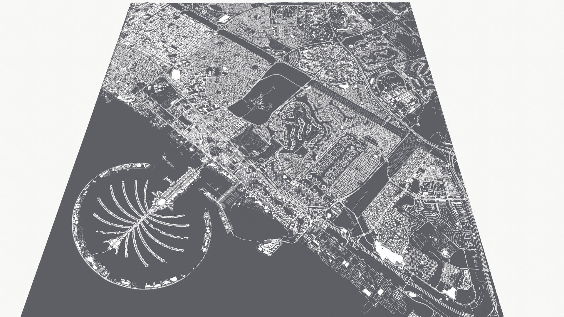 Cityscape Dubai UAE - 3D Model by clickshop3d