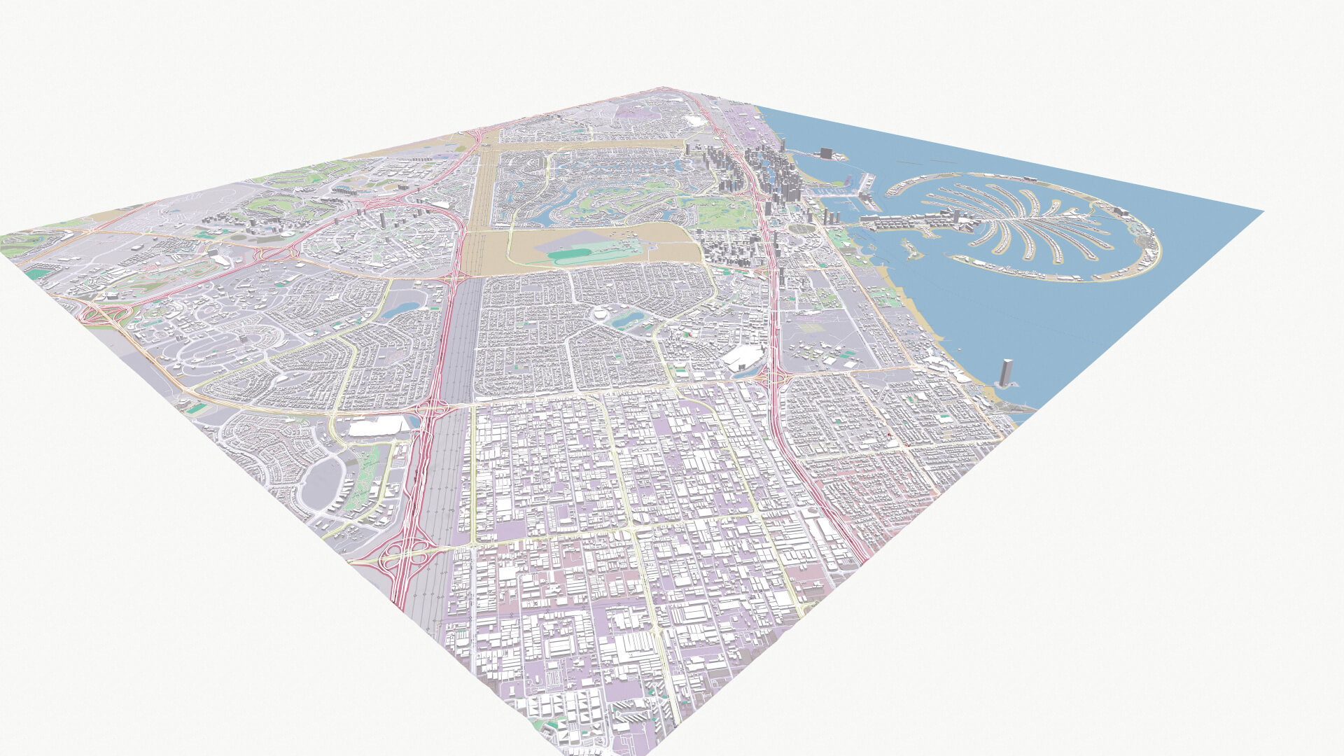 Cityscape Dubai UAE - 3D Model by clickshop3d