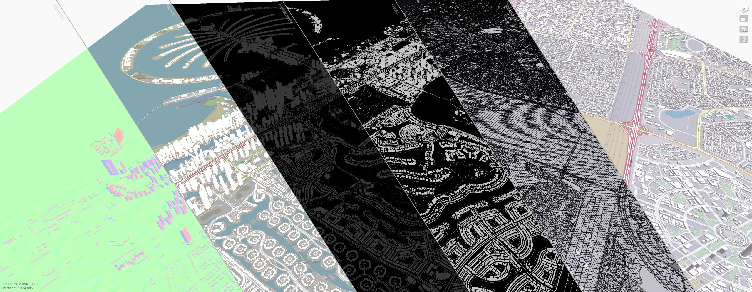 Cityscape Dubai UAE - 3D Model by clickshop3d