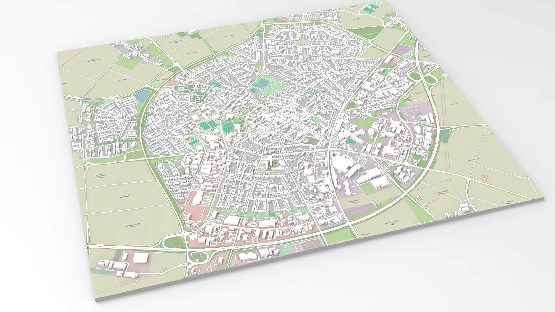 Cityscape Erkelenz Germany - 3D Model by clickshop3d