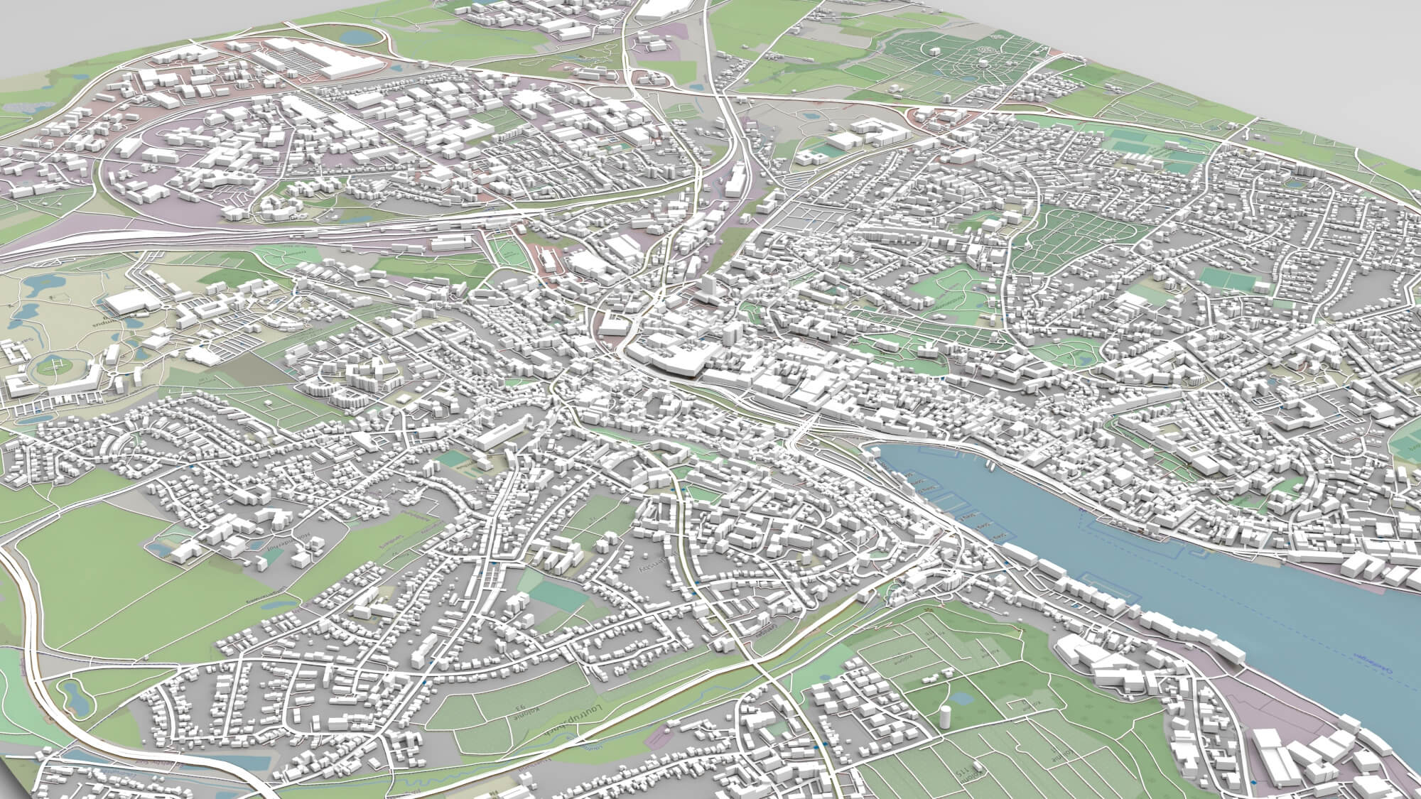 Cityscape Flensburg Germany - 3D Model by clickshop3d