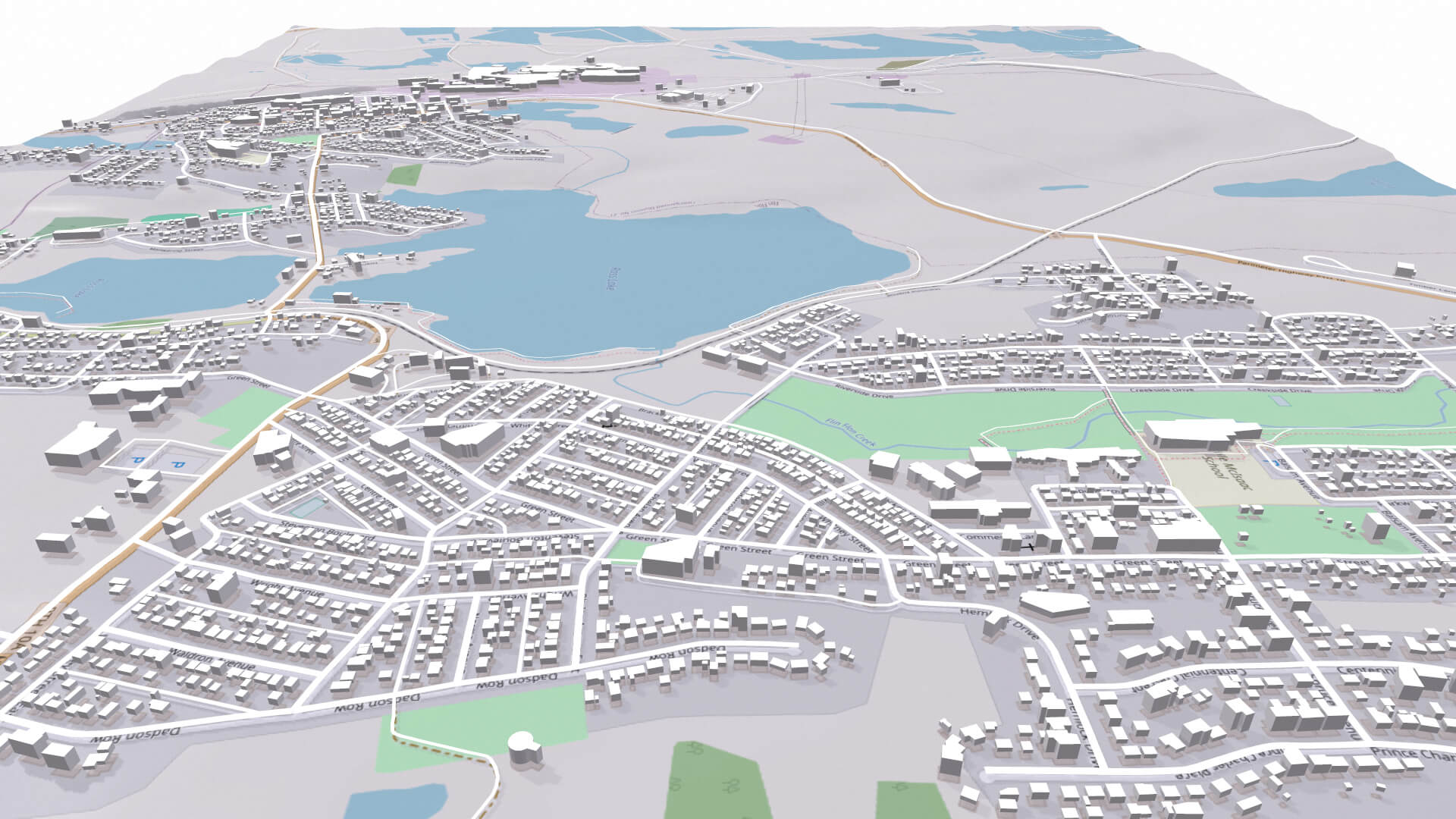 Cityscape Flin Flon Canada - 3D Model by clickshop3d