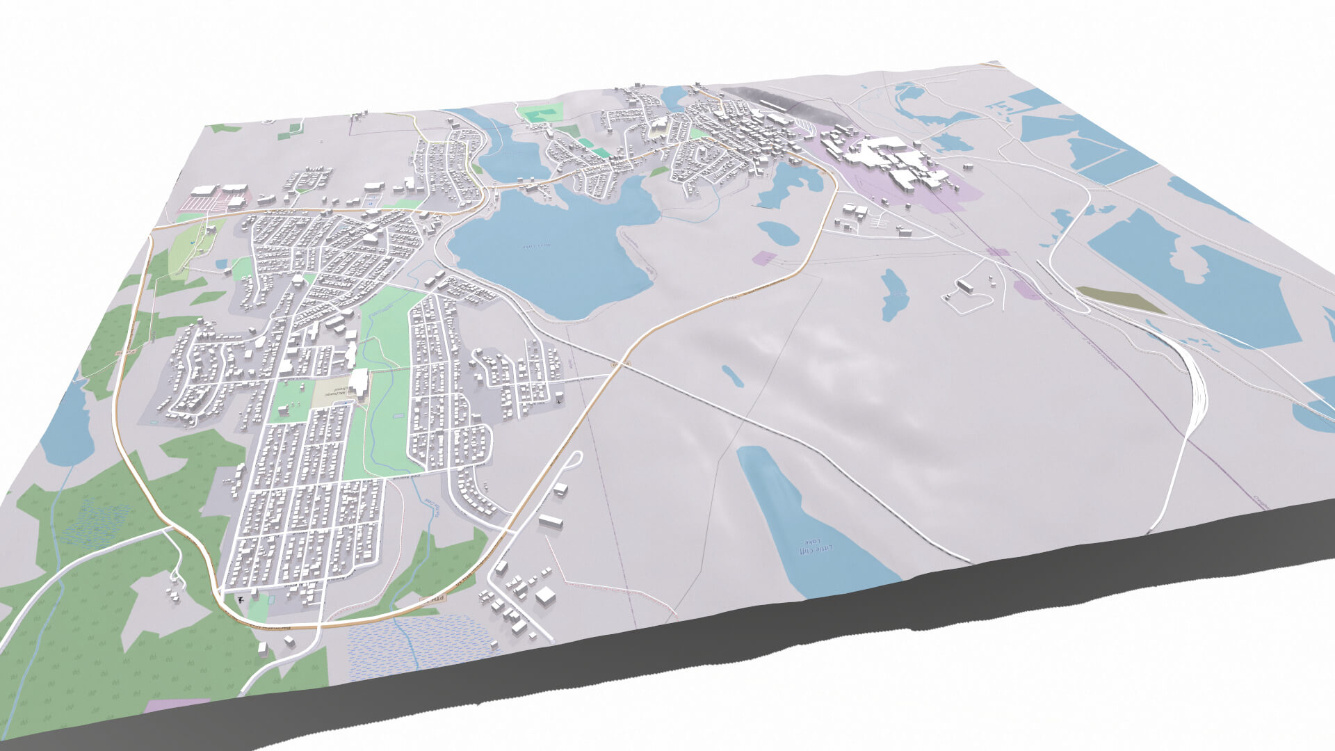 Cityscape Flin Flon Canada - 3D Model by clickshop3d