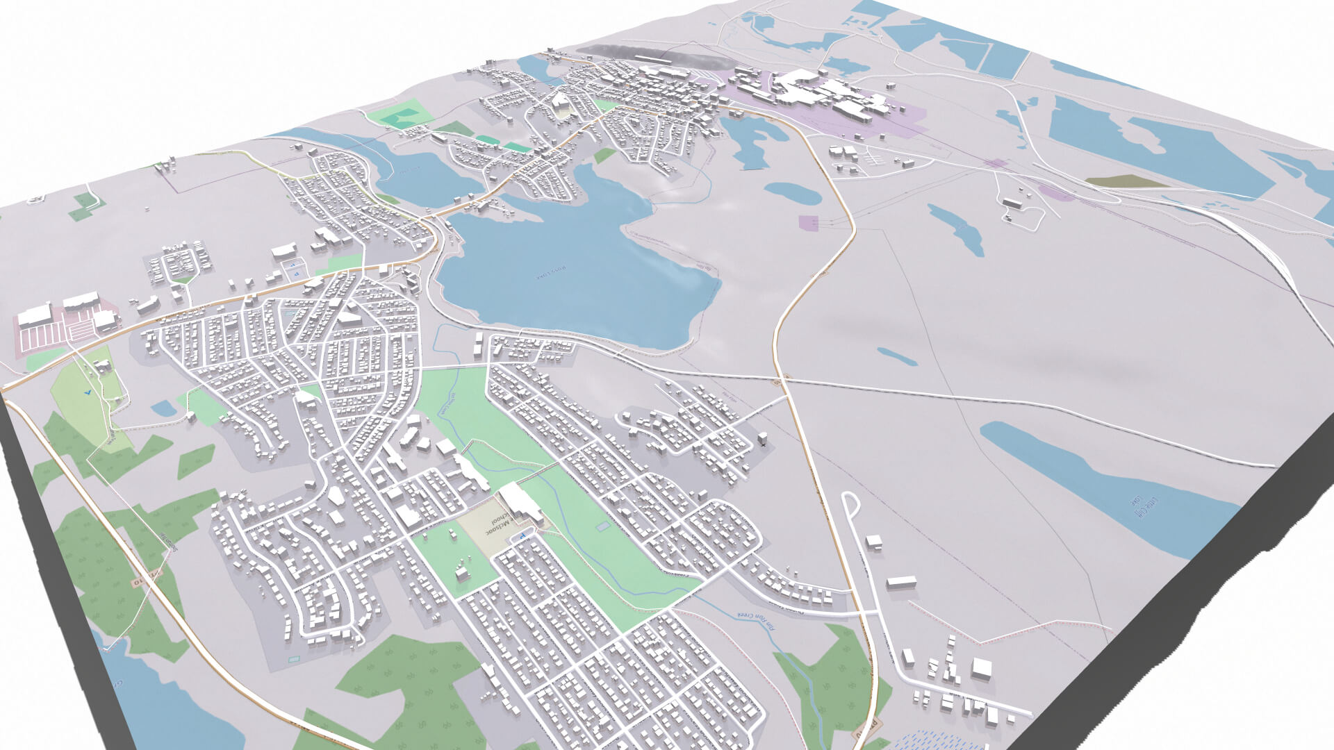 Cityscape Flin Flon Canada - 3D Model by clickshop3d