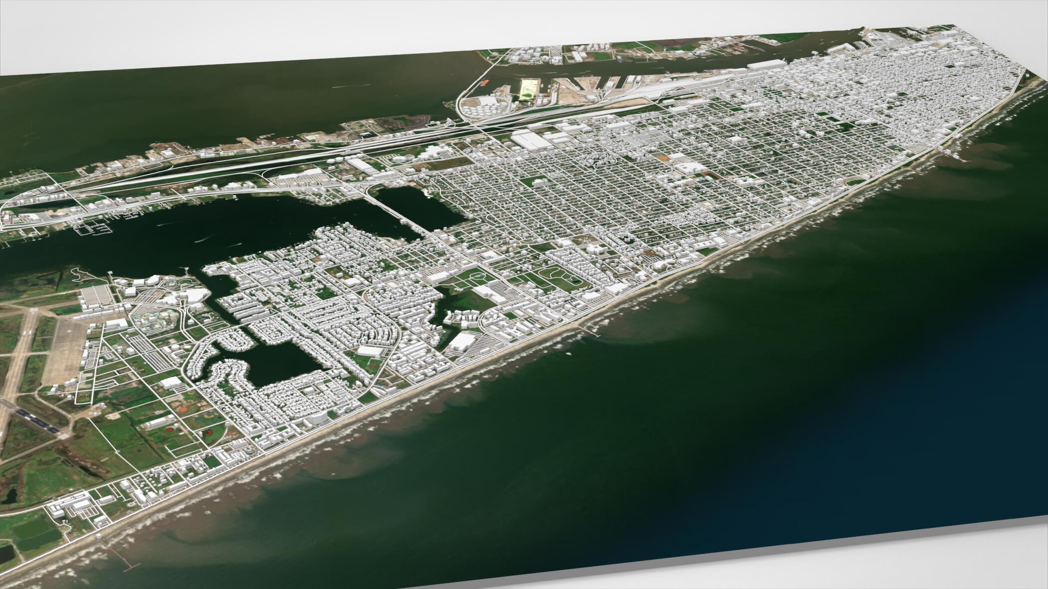 Cityscape Galveston Texas United States - 3D Model by clickshop3d