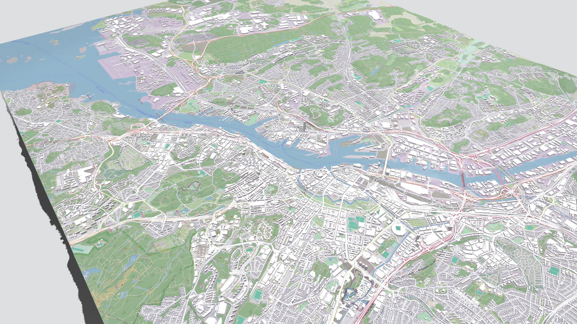 Cityscape Gothenburg Sweden - 3D Model by clickshop3d