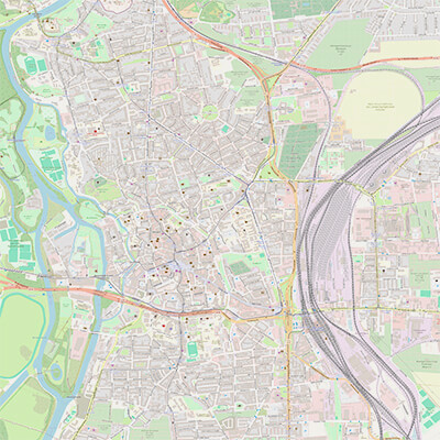 Cityscape Halle Germany - 3D Model by clickshop3d