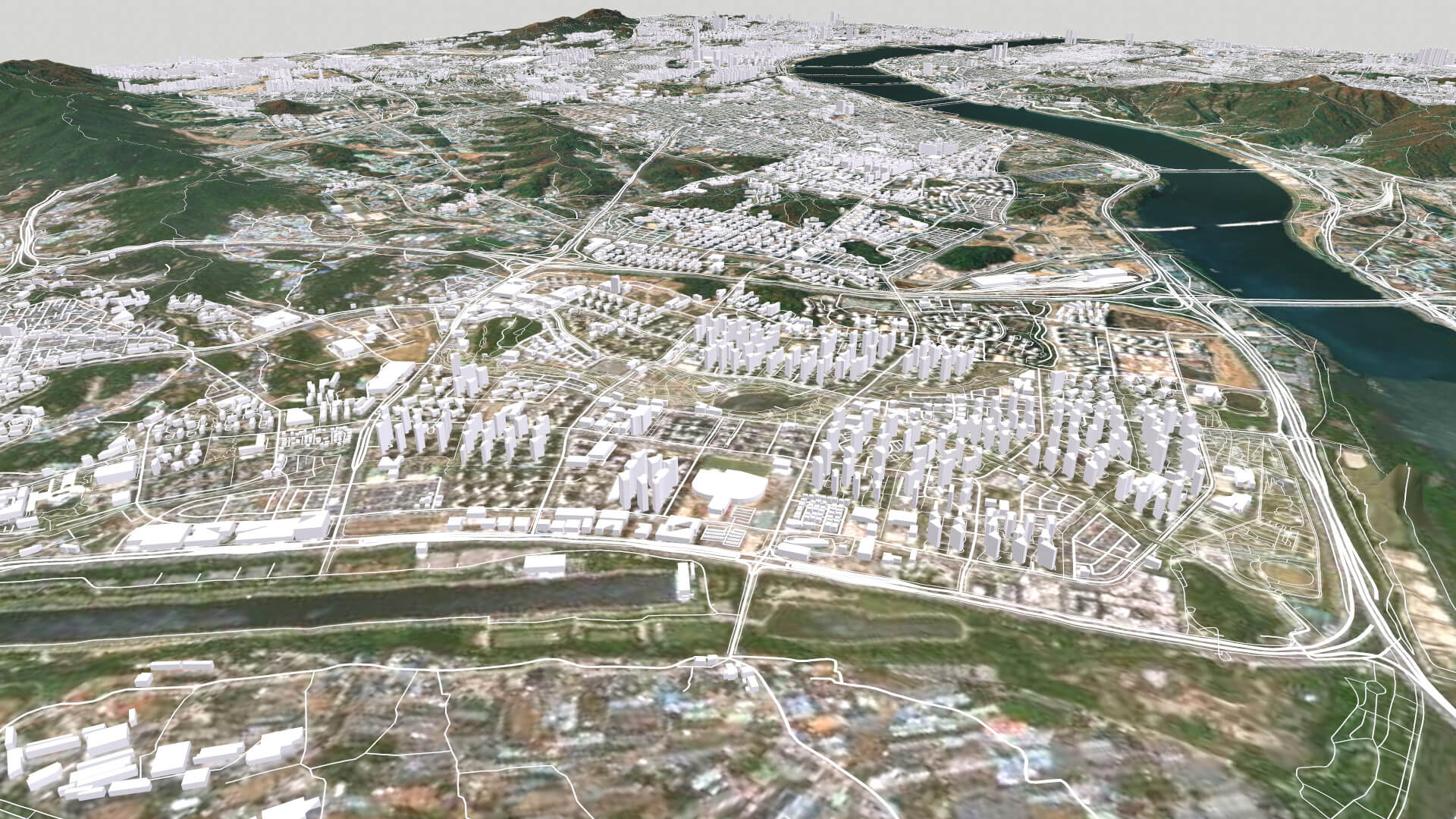 Cityscape Hanam South Korea - 3D Model by clickshop3d