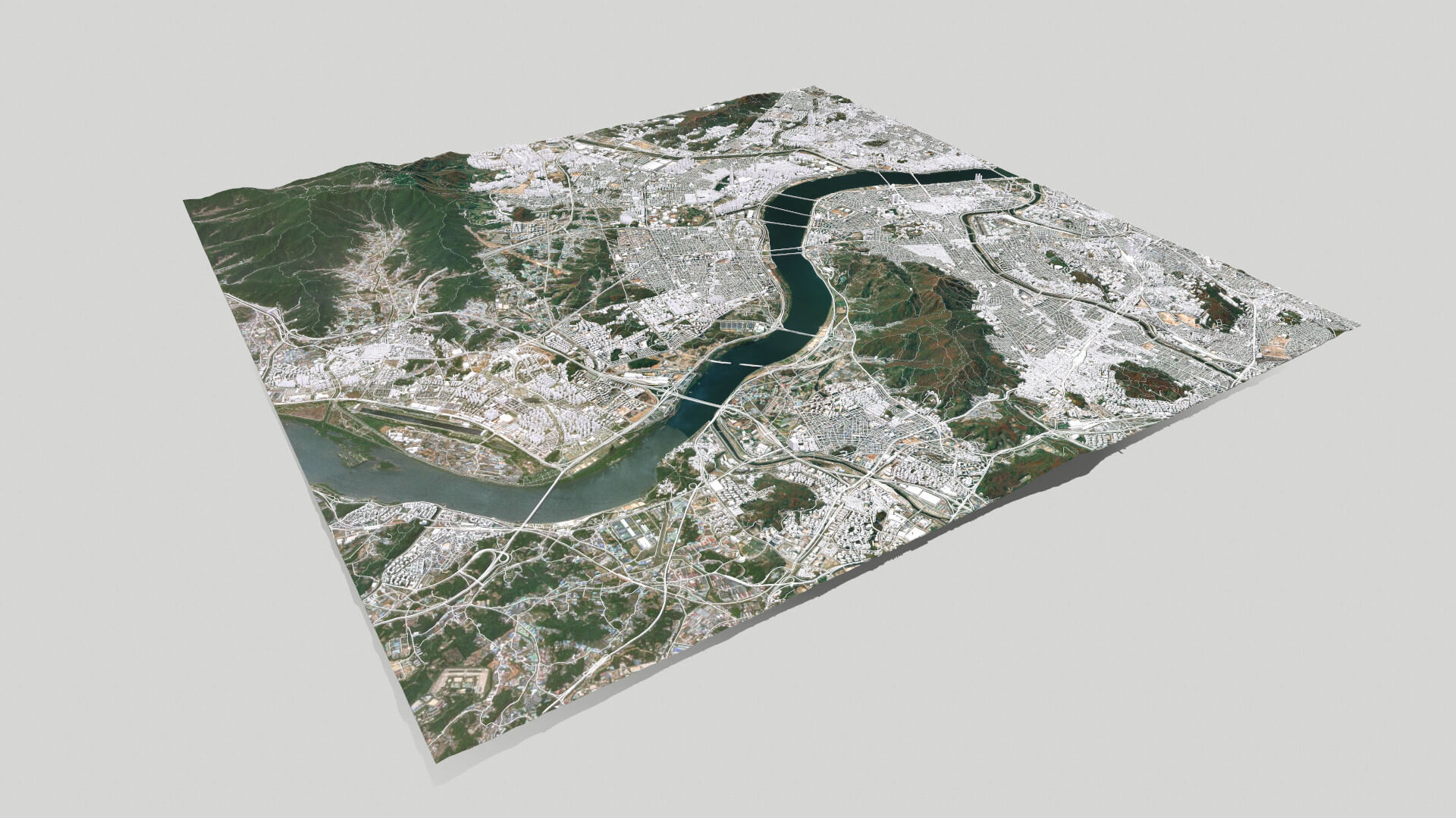 Cityscape Hanam South Korea - 3D Model by clickshop3d