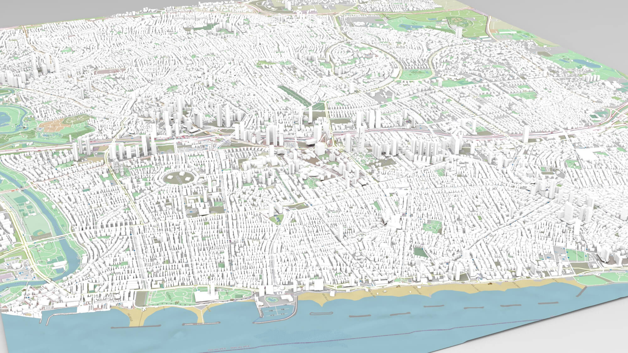 Cityscape Holon Israel - 3D Model by clickshop3d