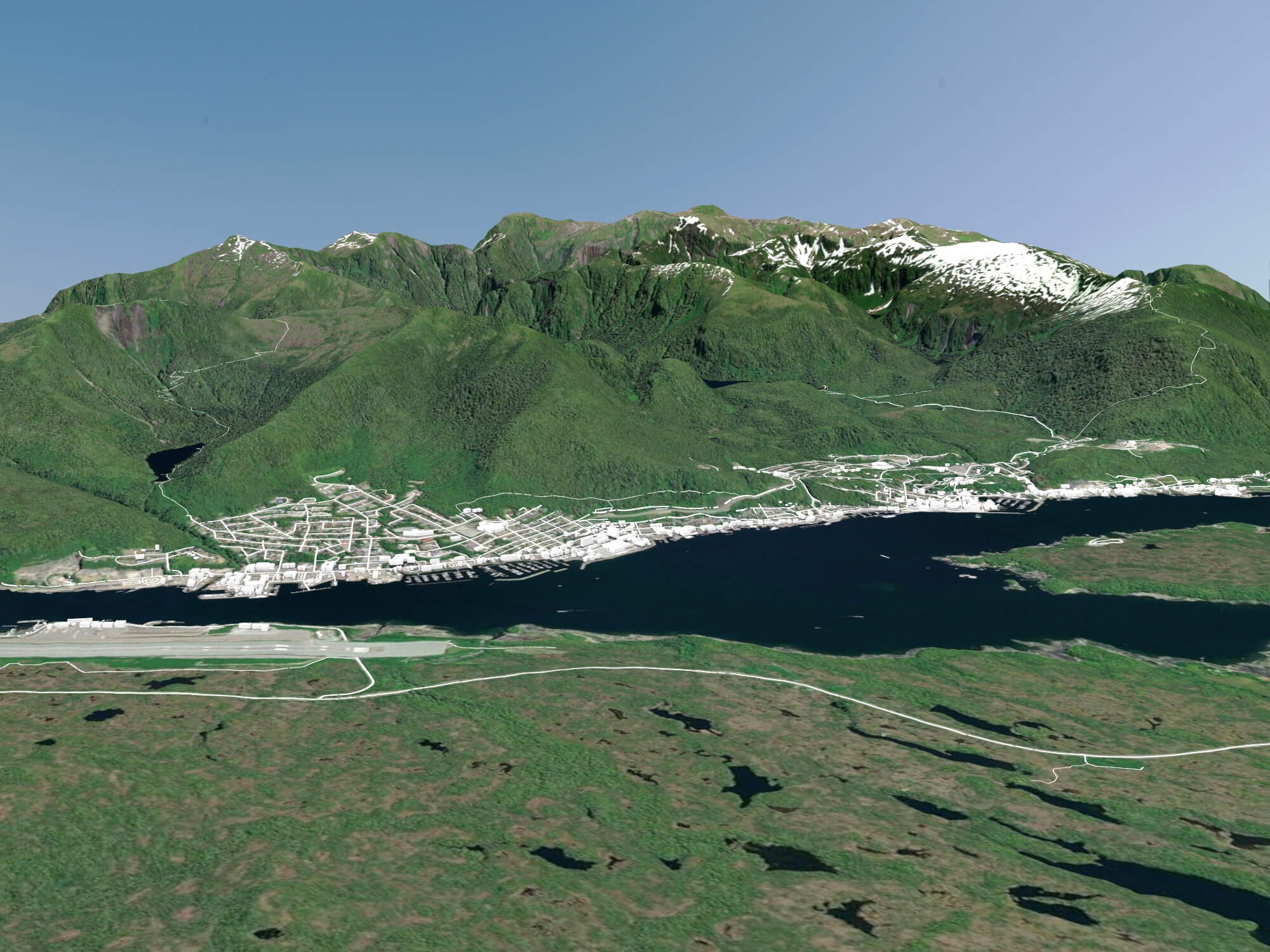 Cityscape Ketchikan Alaska - 3D Model by clickshop3d