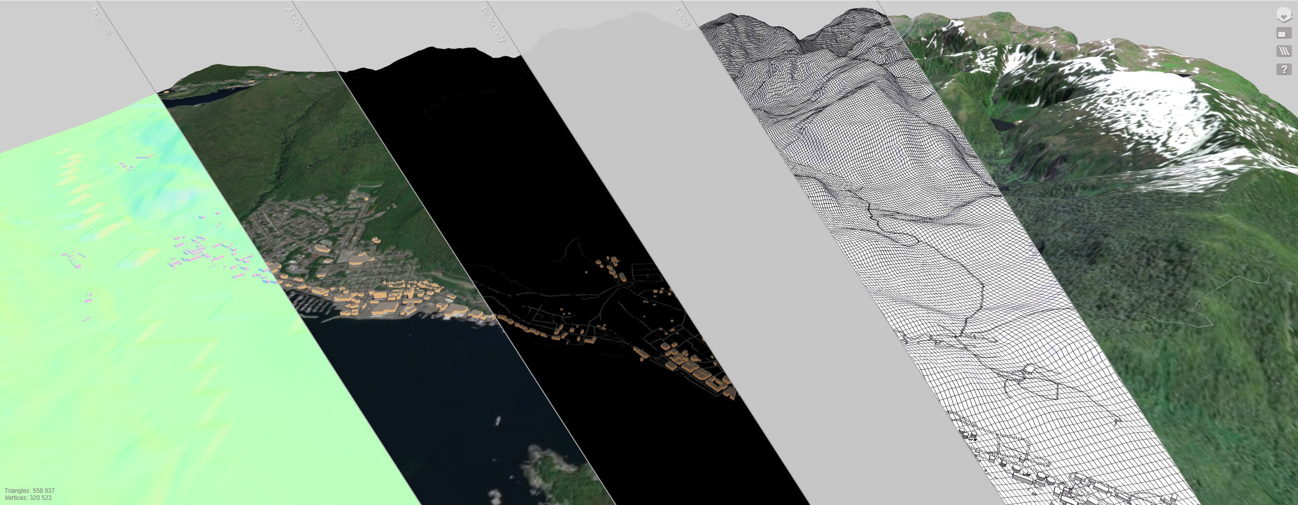 Cityscape Ketchikan Alaska - 3D Model by clickshop3d