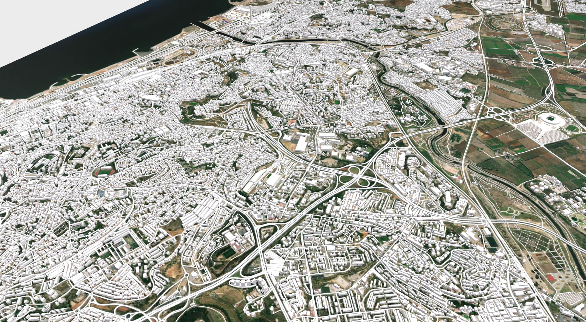 Cityscape Kouba Algeria - 3D Model by clickshop3d