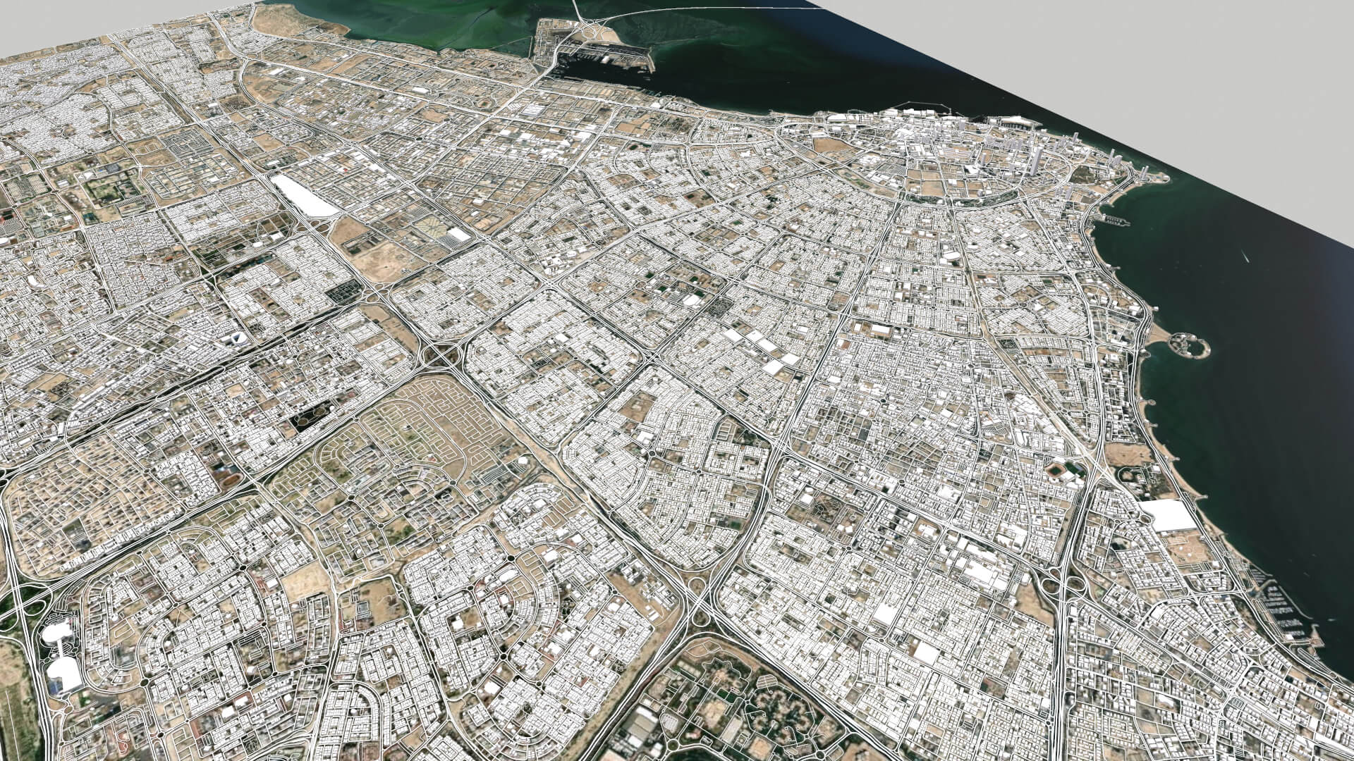 Cityscape Kuwait - 3D Model by clickshop3d
