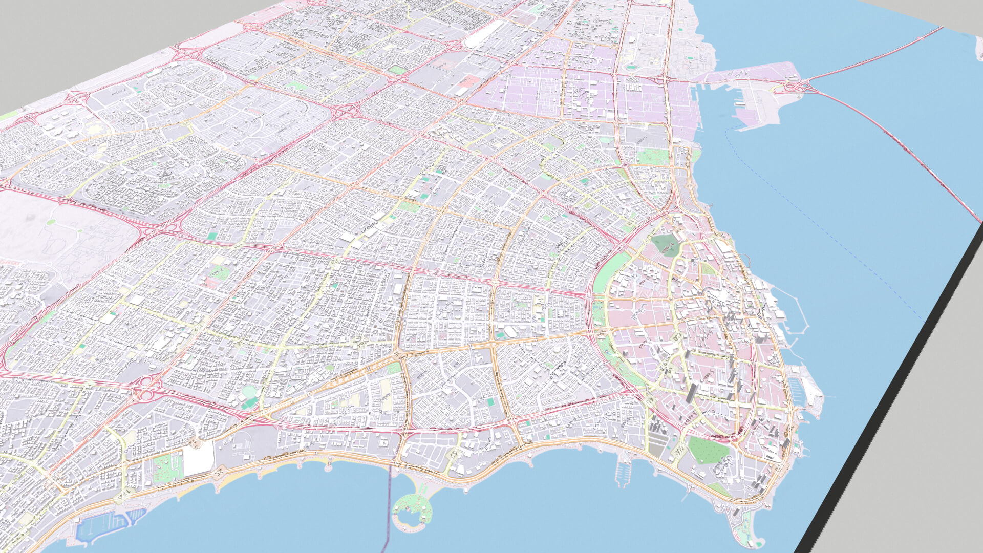 Cityscape Kuwait - 3D Model by clickshop3d