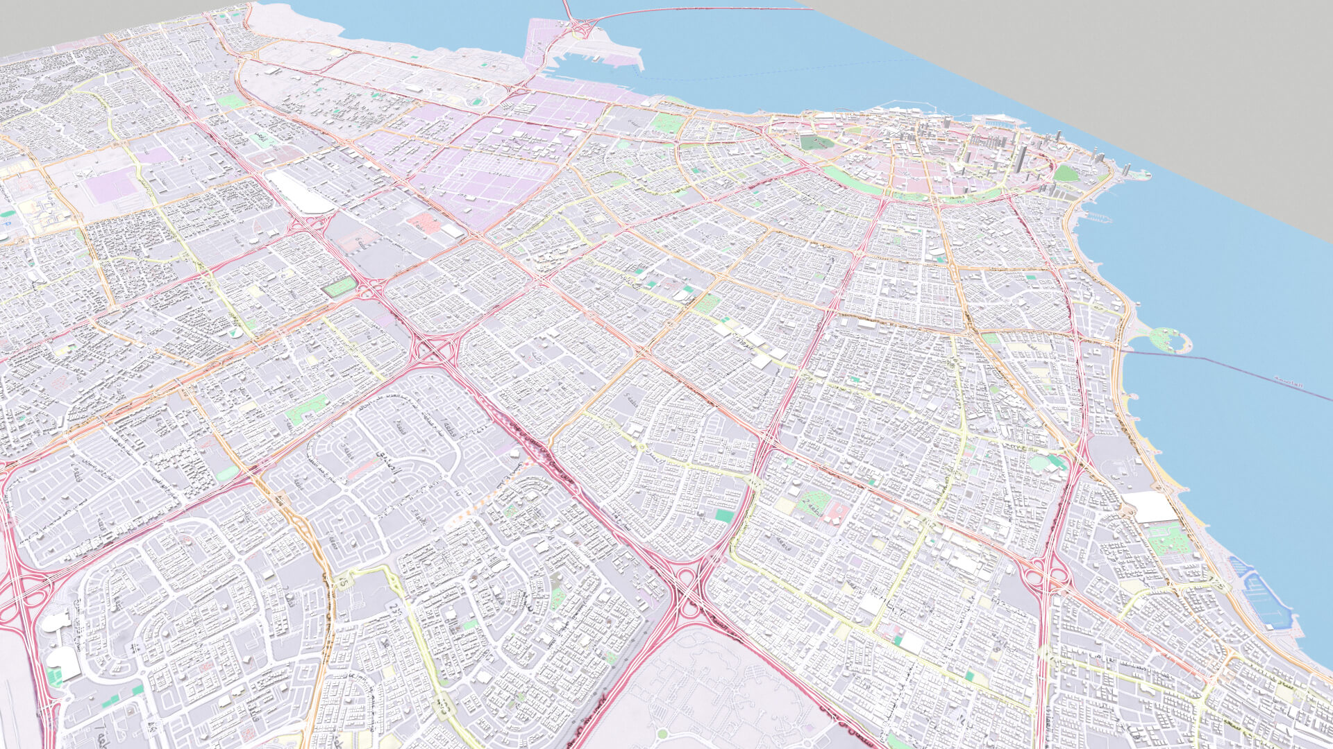 Cityscape Kuwait - 3D Model by clickshop3d