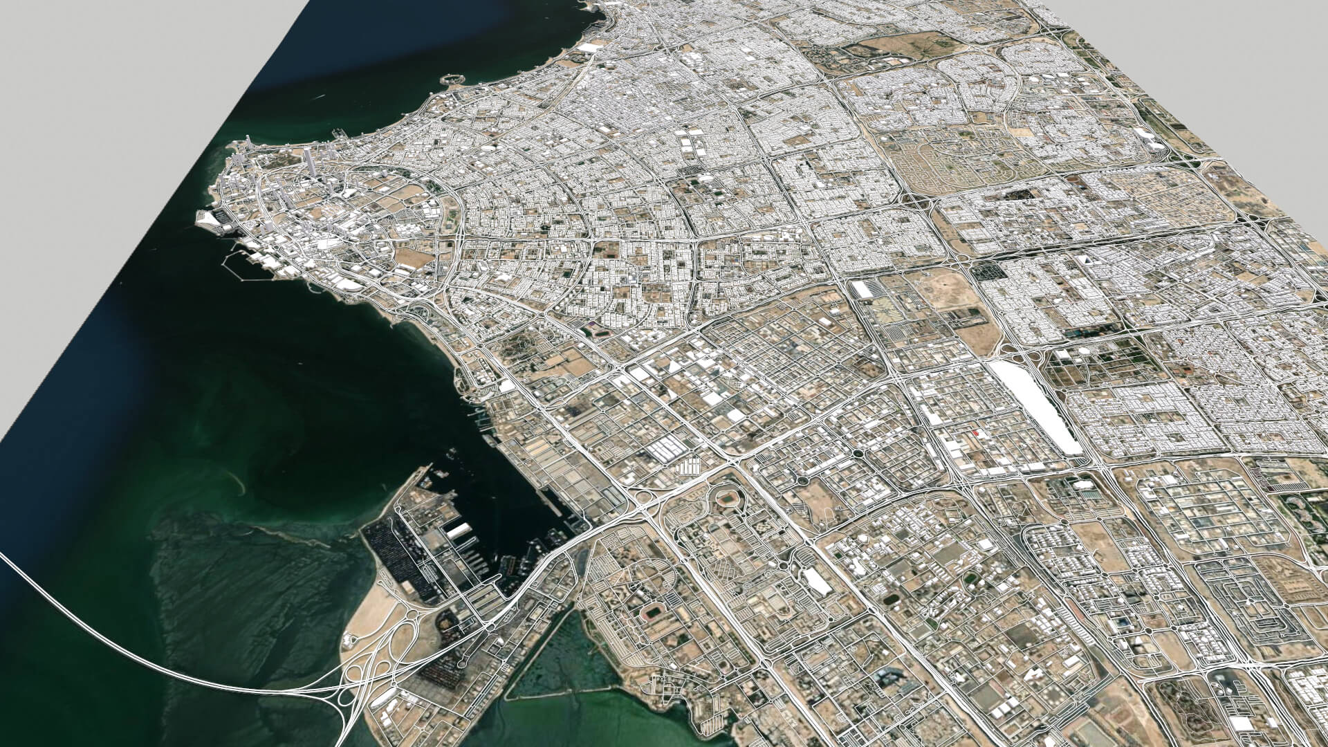 Cityscape Kuwait - 3D Model by clickshop3d