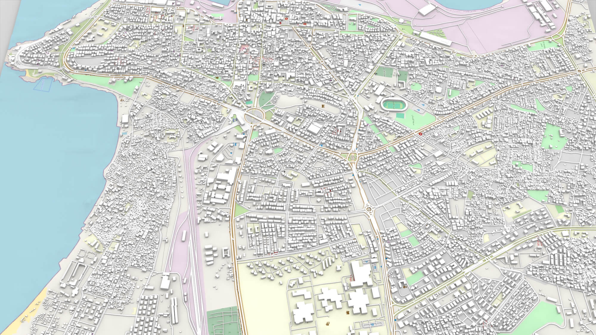 Cityscape Latakia Syria - 3D Model by clickshop3d