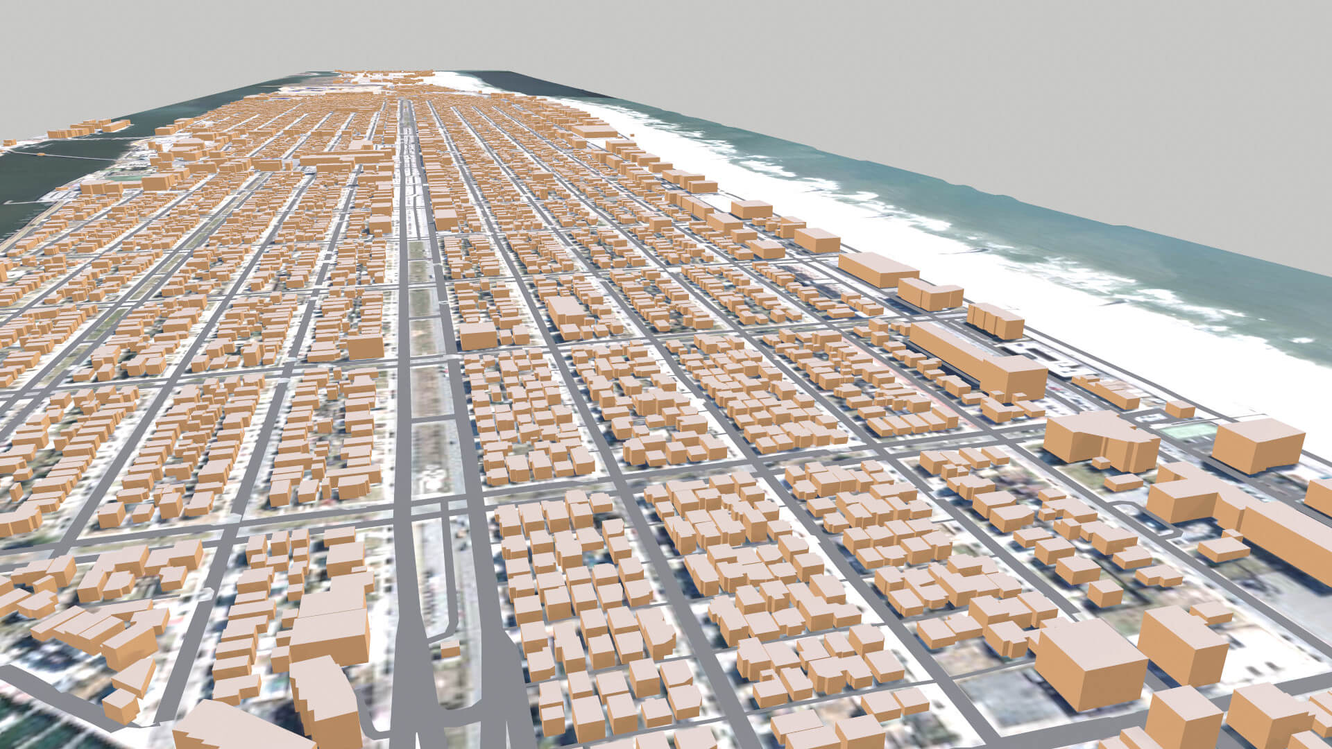 Cityscape Long Beach California United States - 3D Model by clickshop3d