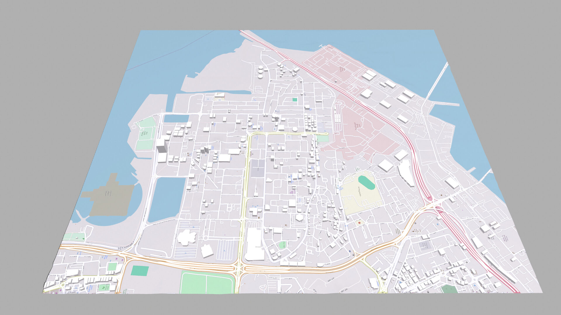 Cityscape Manama Kingdom of Bahrain - 3D Model by clickshop3d