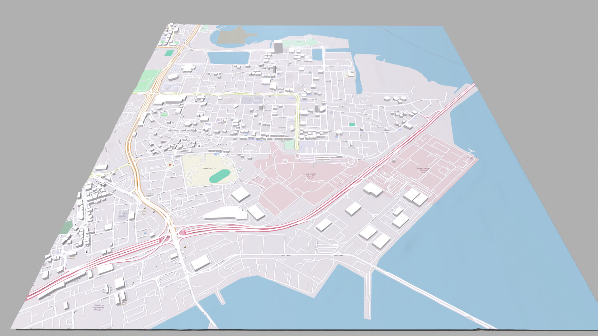 Cityscape Manama Kingdom of Bahrain - 3D Model by clickshop3d