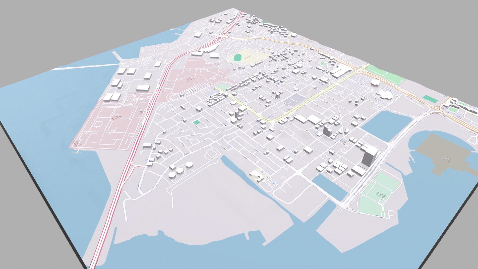 Cityscape Manama Kingdom of Bahrain - 3D Model by clickshop3d