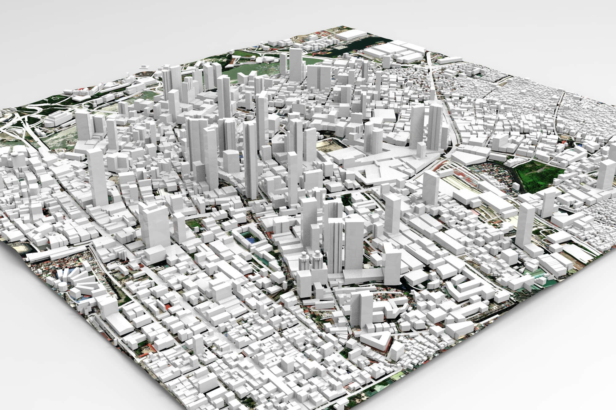 Cityscape Manila Philippines - 3D Model by clickshop3d