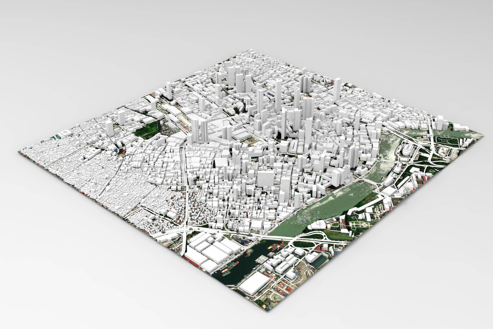 Cityscape Manila Philippines - 3D Model by clickshop3d