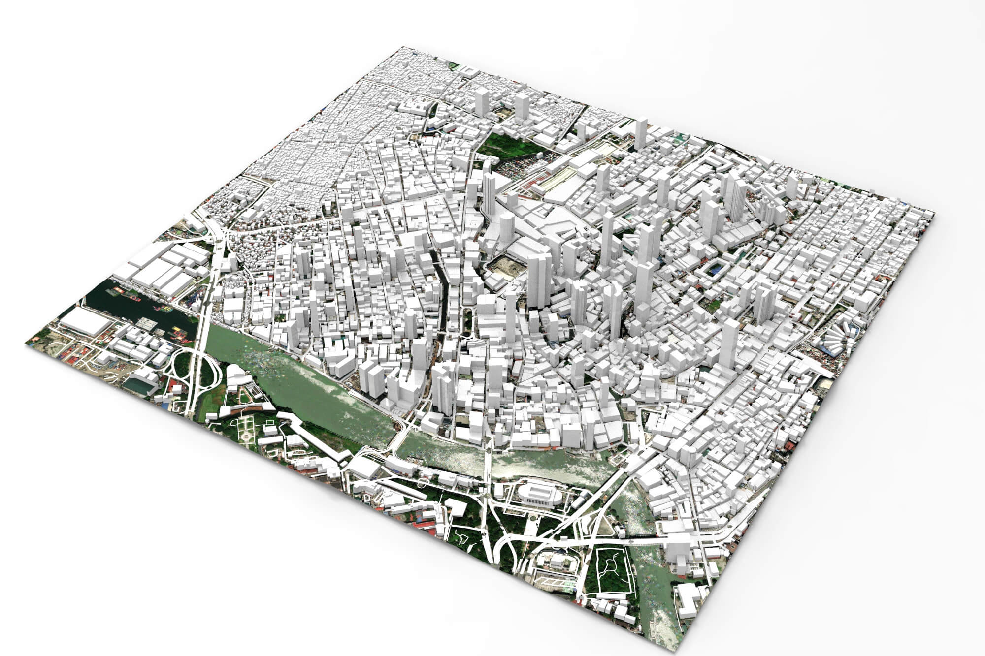 Cityscape Manila Philippines - 3D Model by clickshop3d
