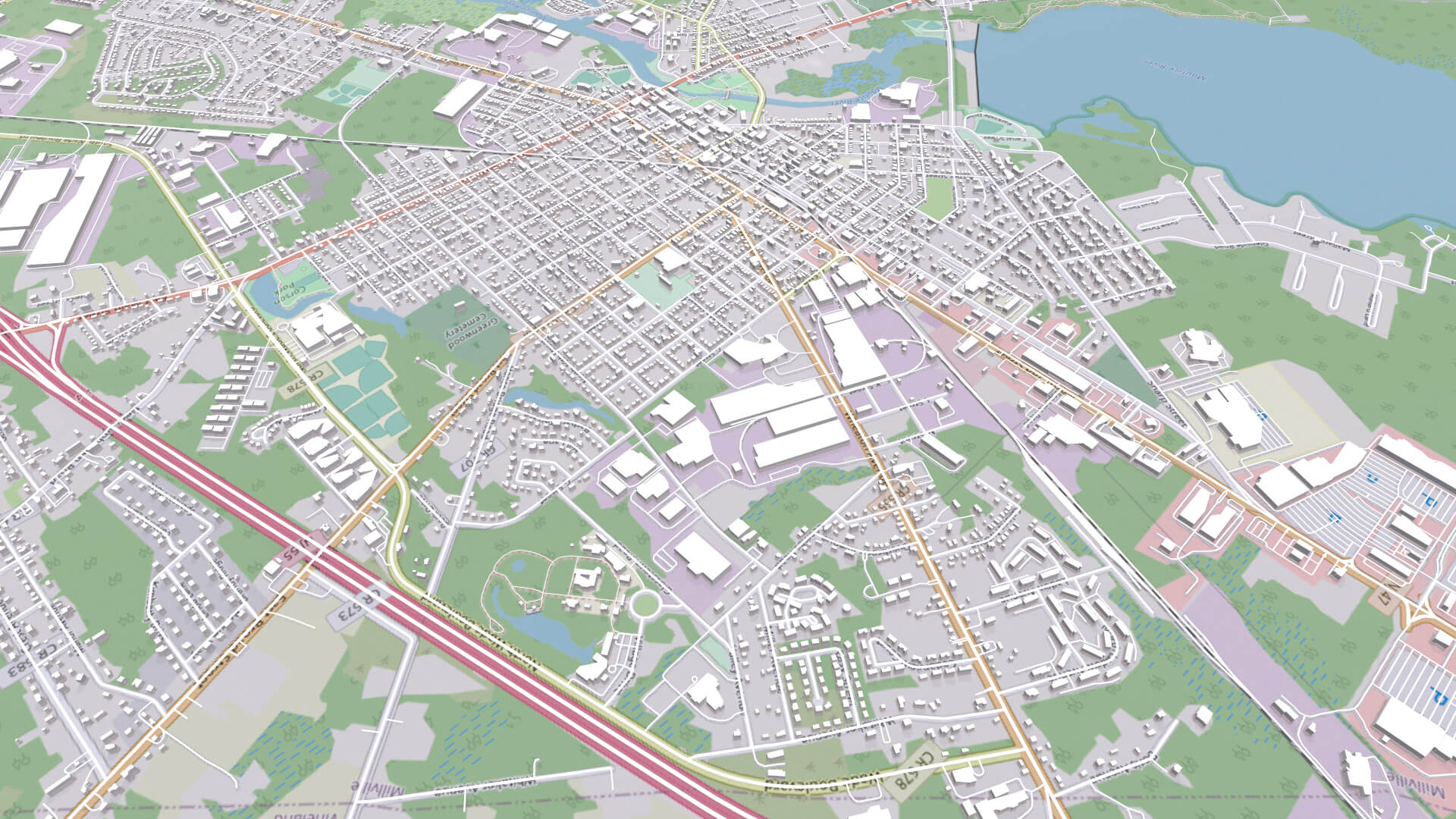 Cityscape Millville Minnesota USA - 3D Model by clickshop3d