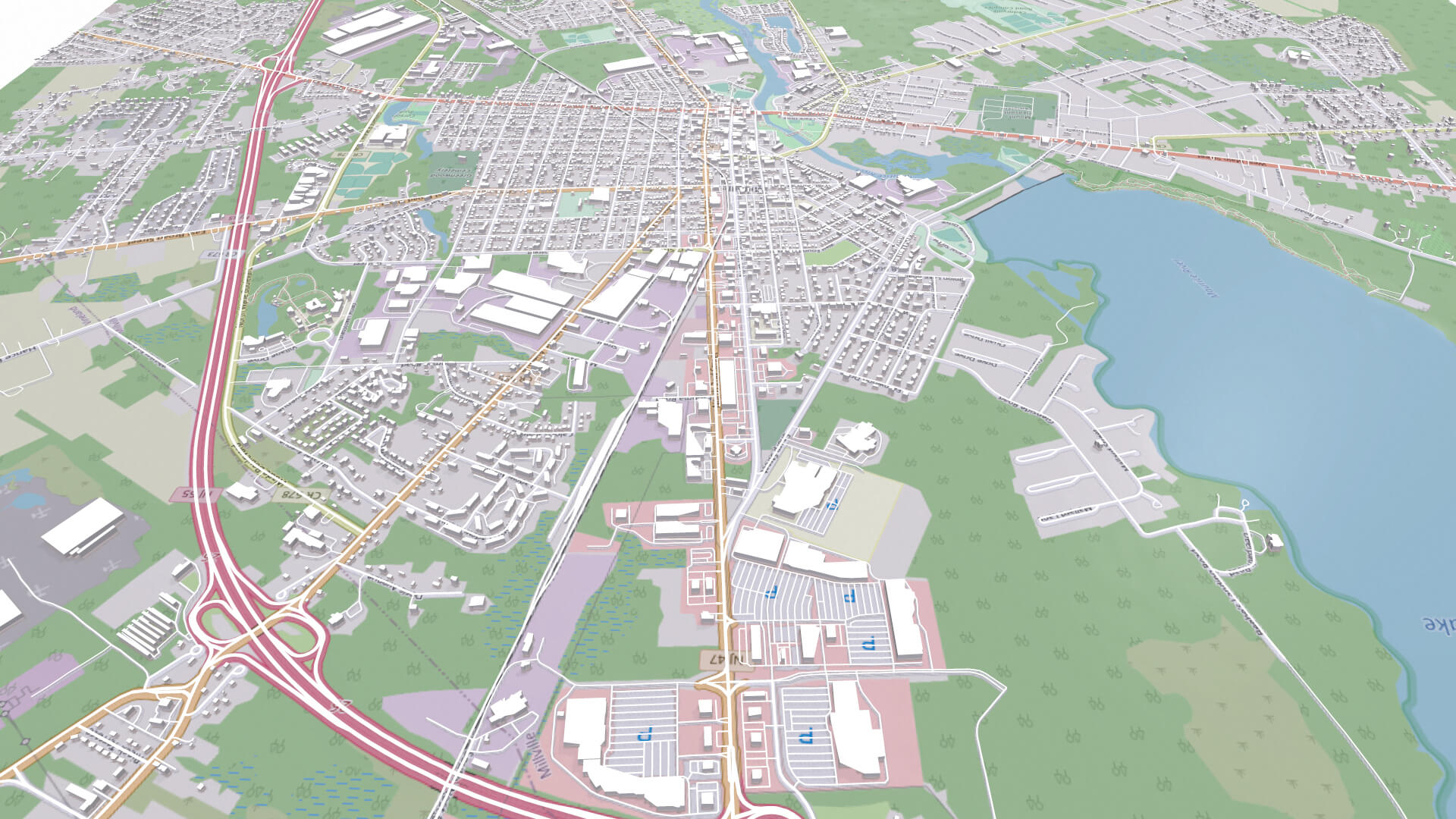 Cityscape Millville Minnesota USA - 3D Model by clickshop3d