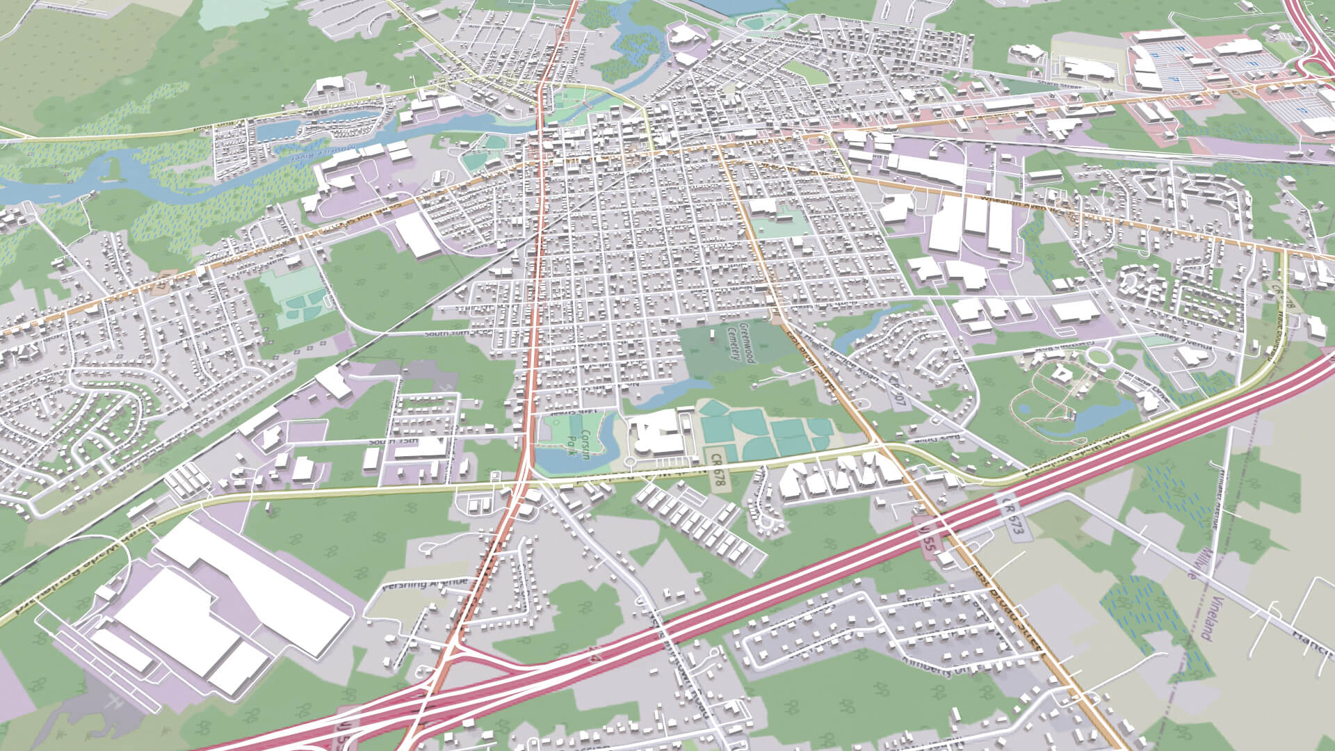 Cityscape Millville Minnesota USA - 3D Model by clickshop3d