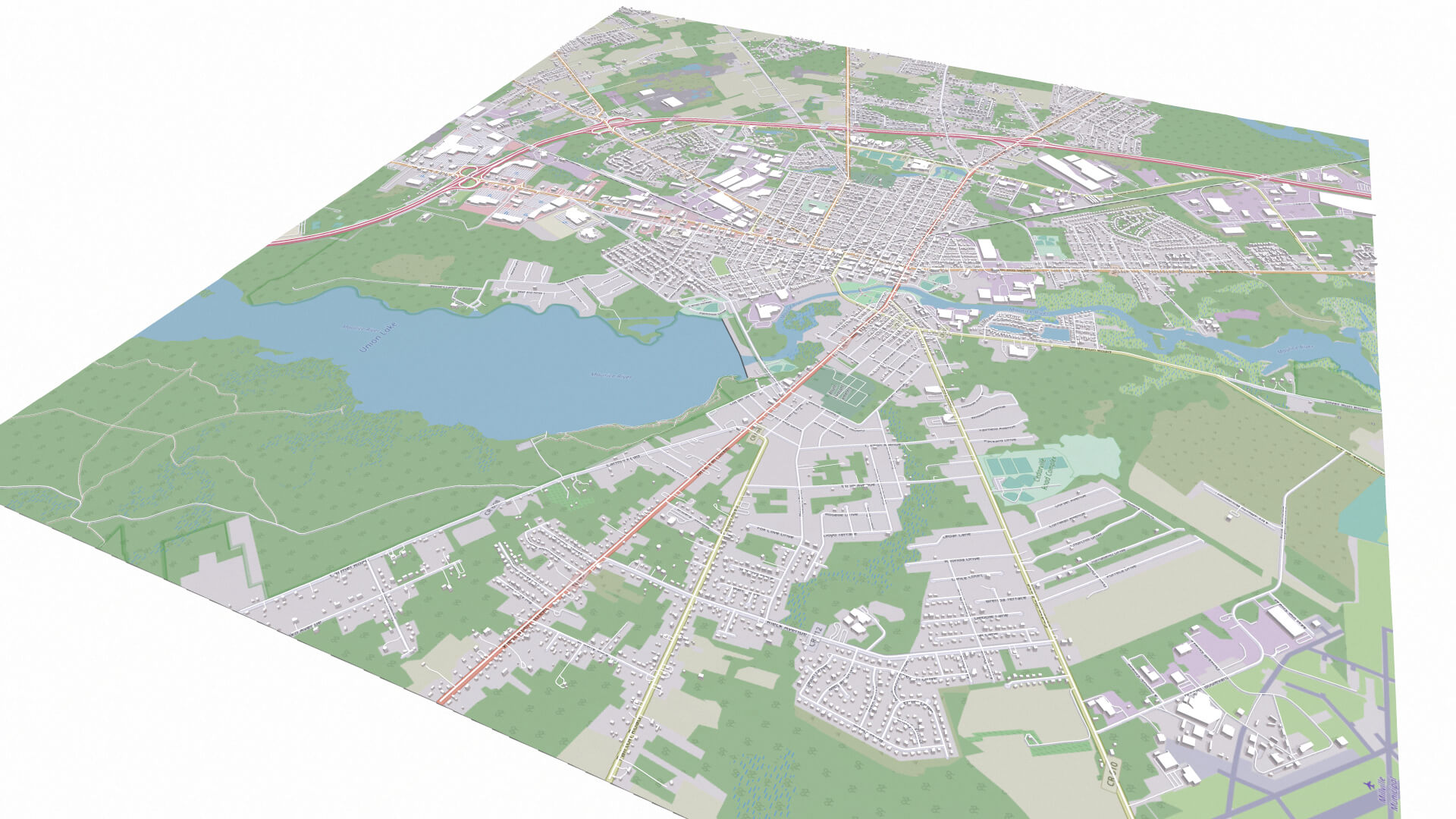 Cityscape Millville Minnesota USA - 3D Model by clickshop3d