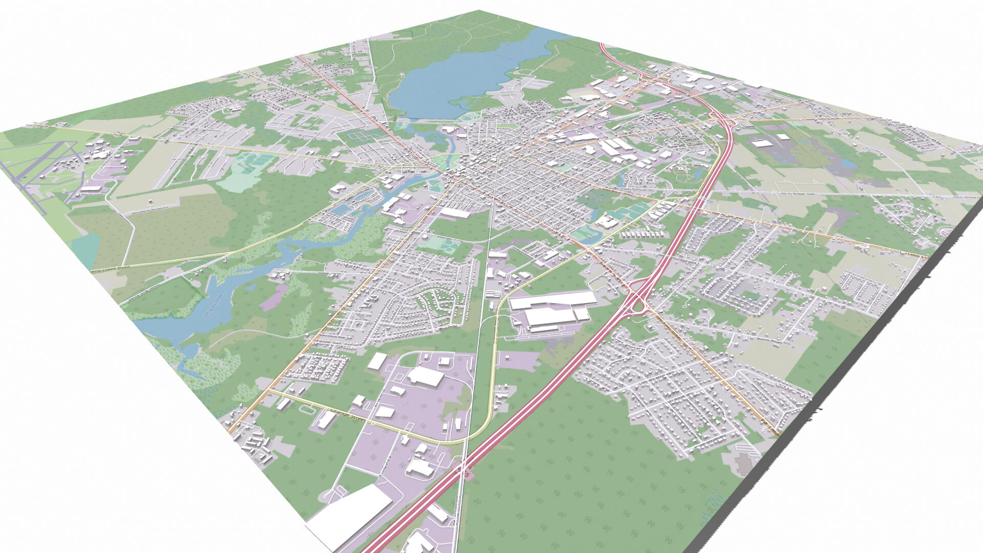 Cityscape Millville Minnesota USA - 3D Model by clickshop3d