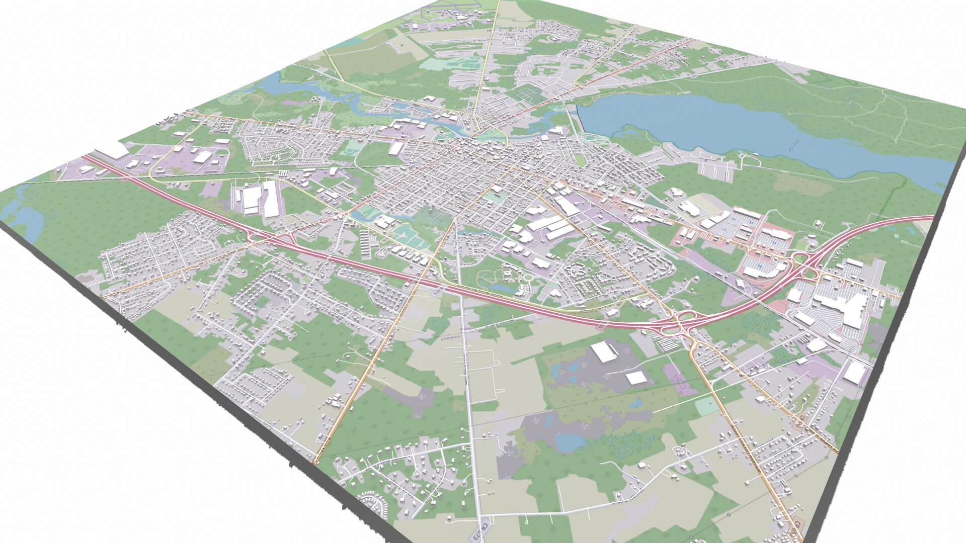 Cityscape Millville Minnesota USA - 3D Model by clickshop3d