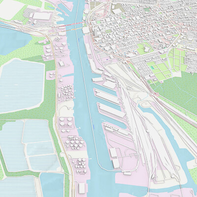 Cityscape Mobile United States - 3D Model by clickshop3d