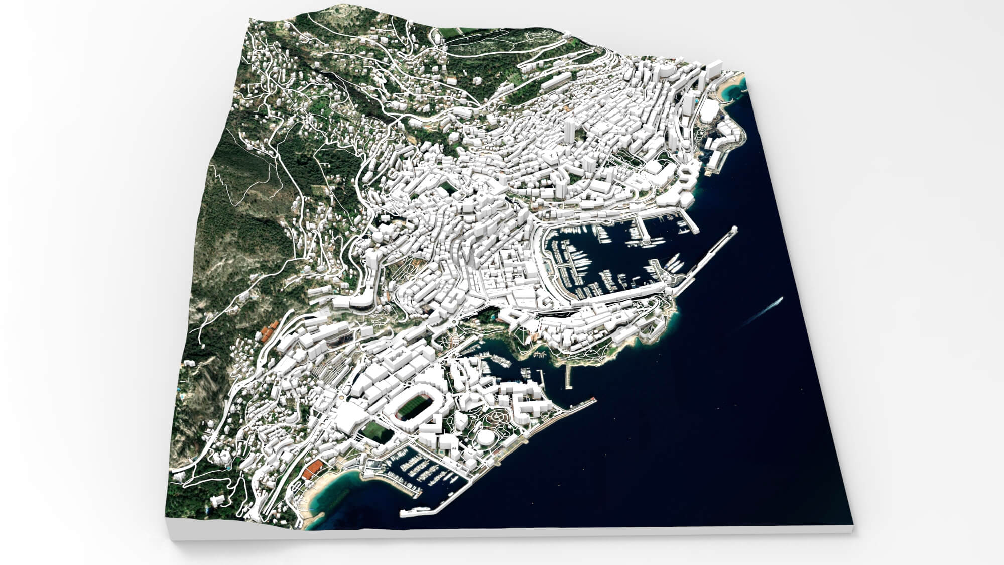 Cityscape Monaco France - 3D Model by clickshop3d