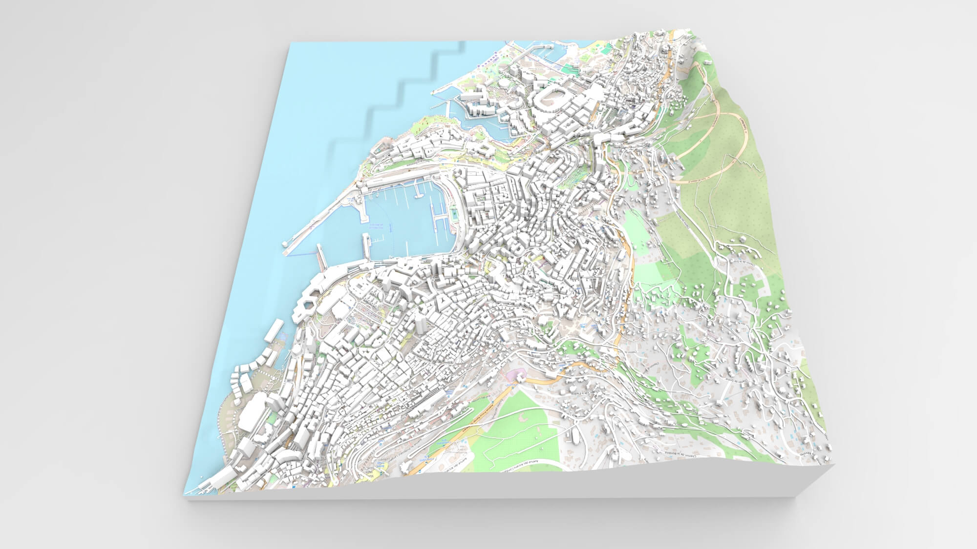 Cityscape Monaco France - 3D Model by clickshop3d