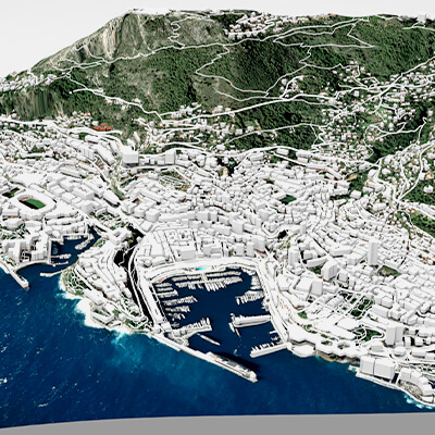 Cityscape Monaco - 3D Model by clickshop3d