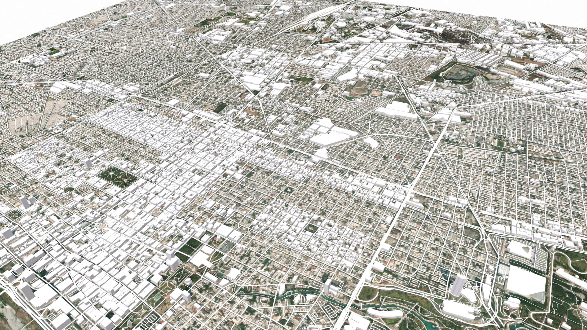 Cityscape Monterey Mexico - 3D Model by clickshop3d