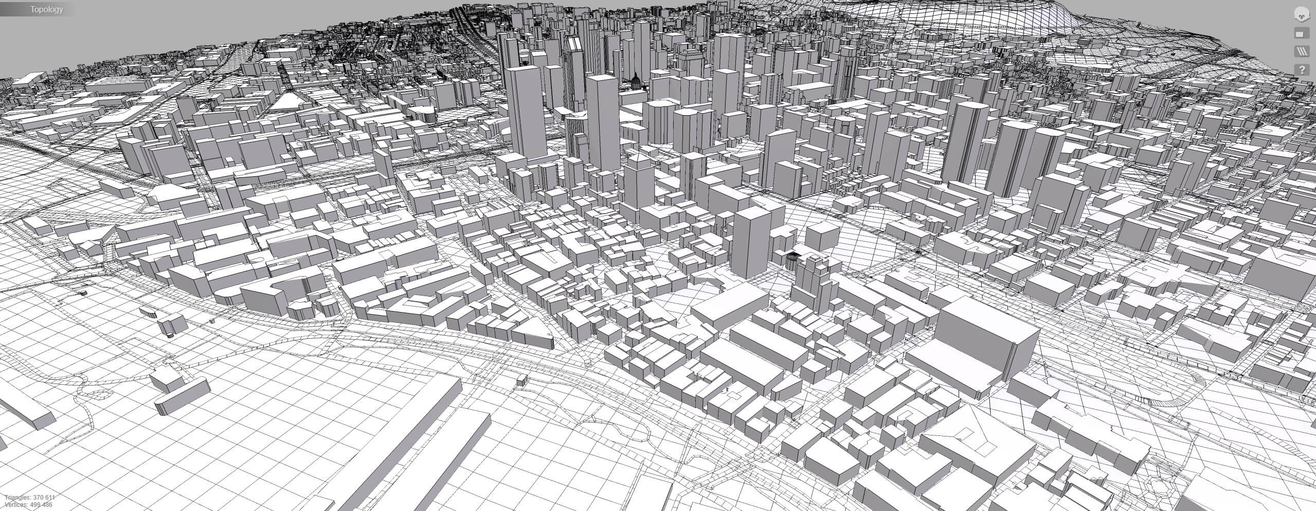 Cityscape Montreal Canada - 3D Model by clickshop3d