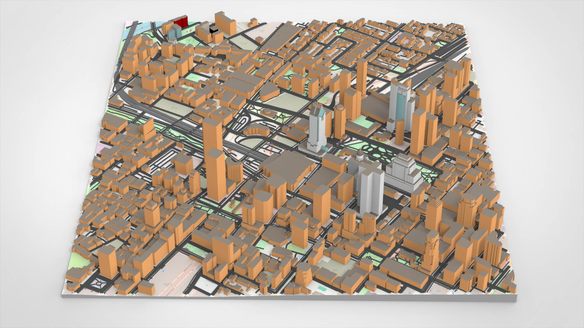 Cityscape Montreal Quebec Canada - 3D Model by clickshop3d