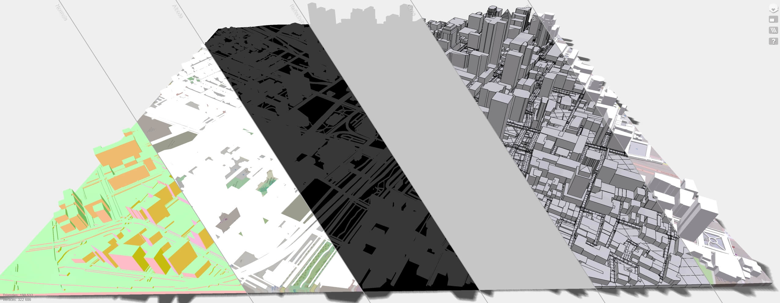 Cityscape Montreal Quebec Canada - 3D Model by clickshop3d