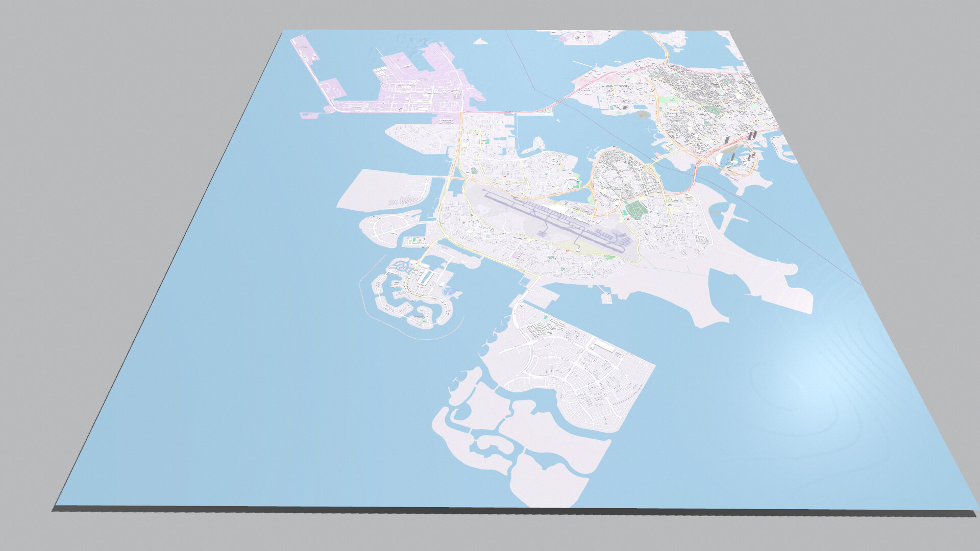 Cityscape Muharraq Bahrain - 3D Model by clickshop3d