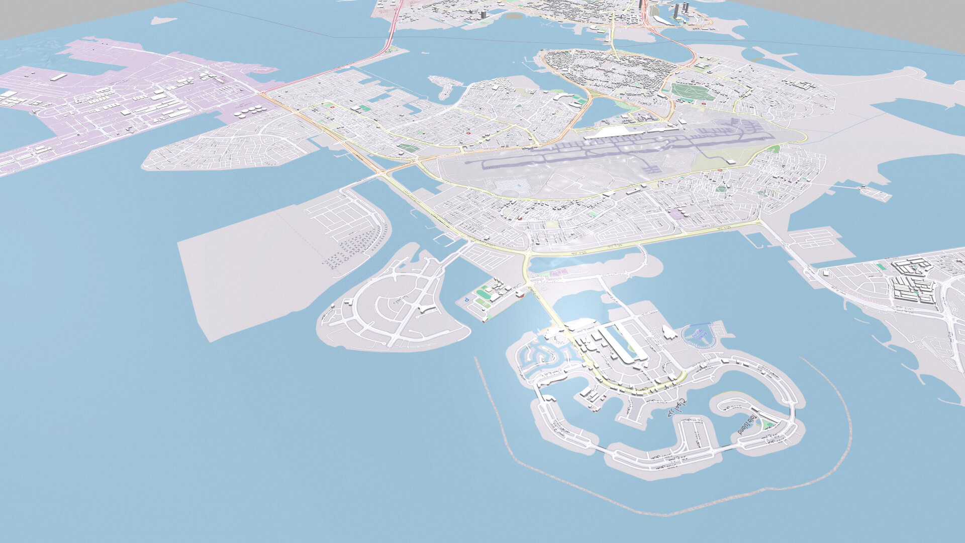 Cityscape Muharraq Bahrain - 3D Model by clickshop3d