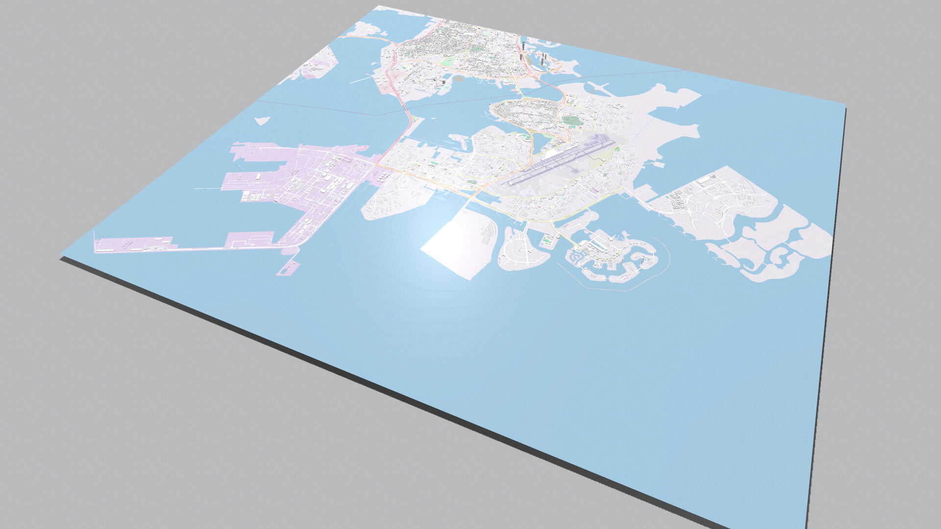 Cityscape Muharraq Bahrain - 3D Model by clickshop3d