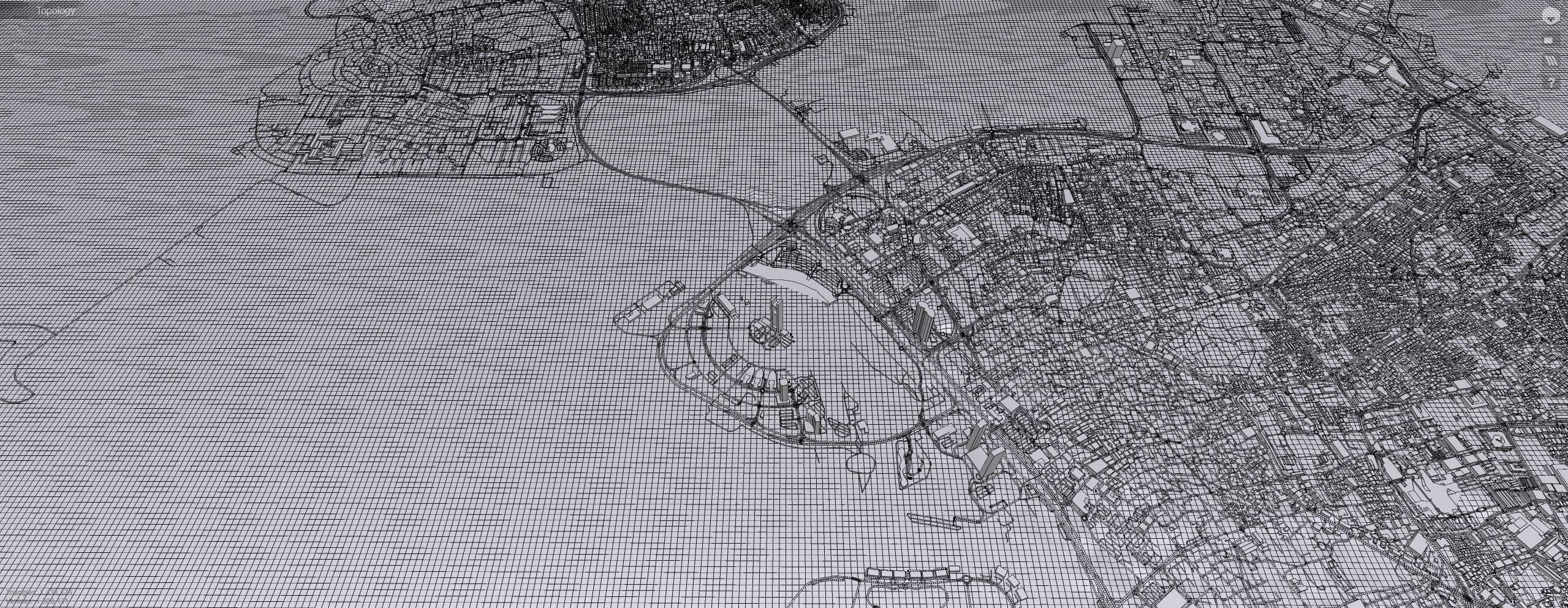 Cityscape Muharraq Bahrain - 3D Model by clickshop3d