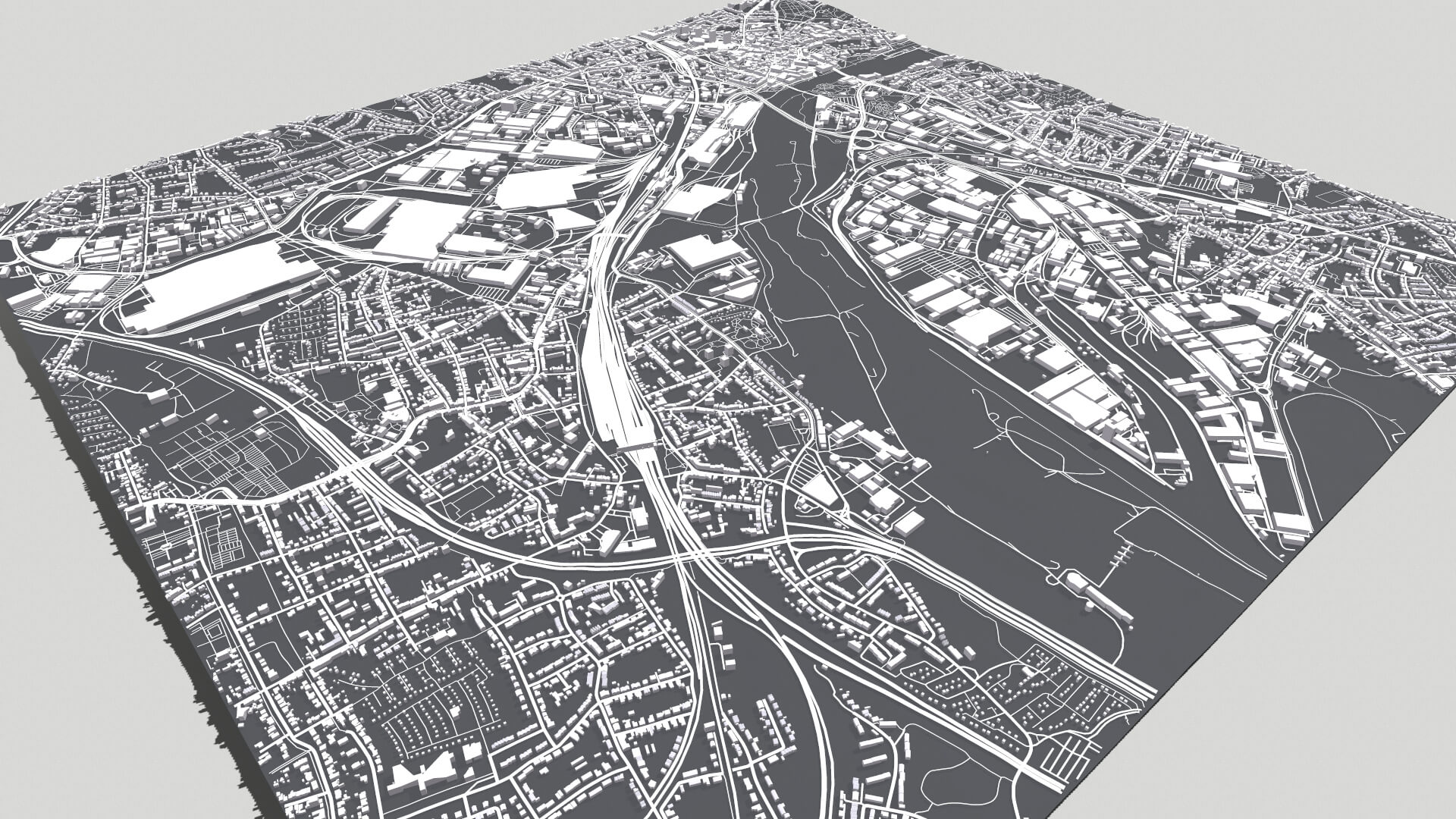Cityscape Mulheim an Der Ruhr Germany - 3D Model by clickshop3d